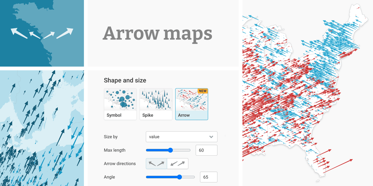 New: Arrow maps | Datawrapper Blog