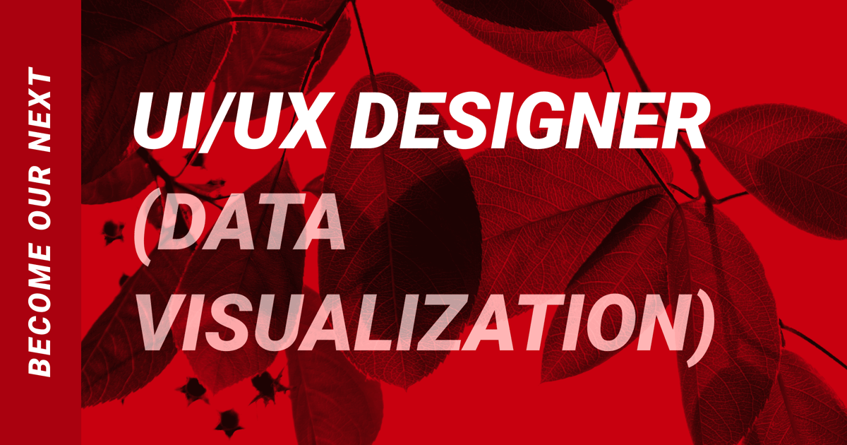 We’re hiring a UI / UX designer with experience in data visualization ...